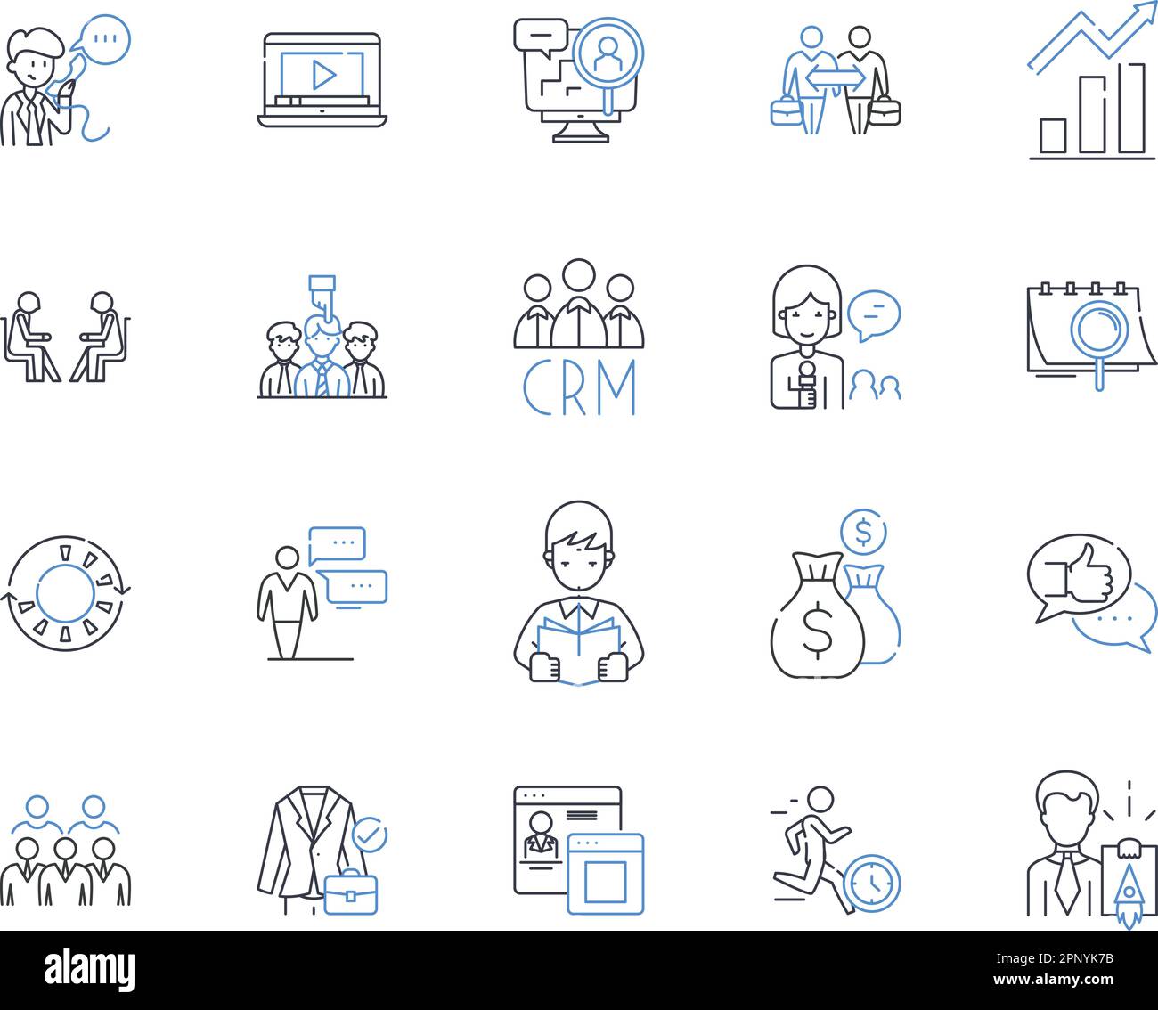 Work line icons collection. Productivity, Responsibility, Collaboration ...