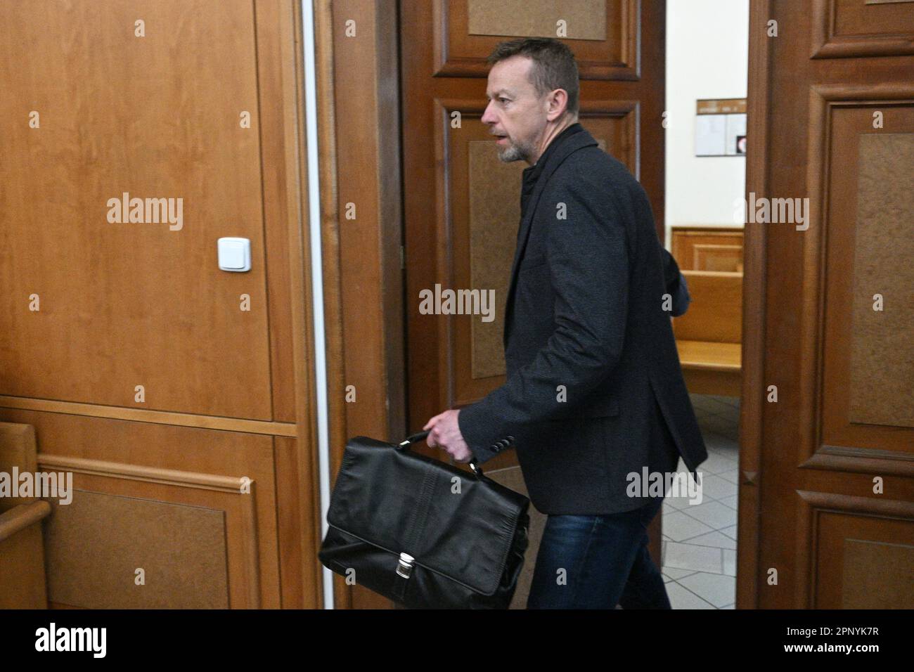 Prague Czech Republic 21st Apr 2023 Defendant Police Officer Radek