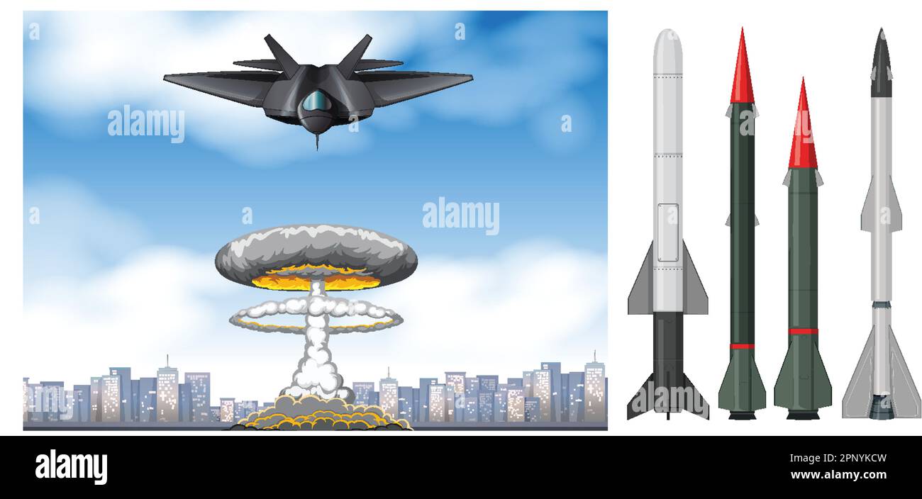 Set of Military Missiles illustration Stock Vector Image & Art - Alamy