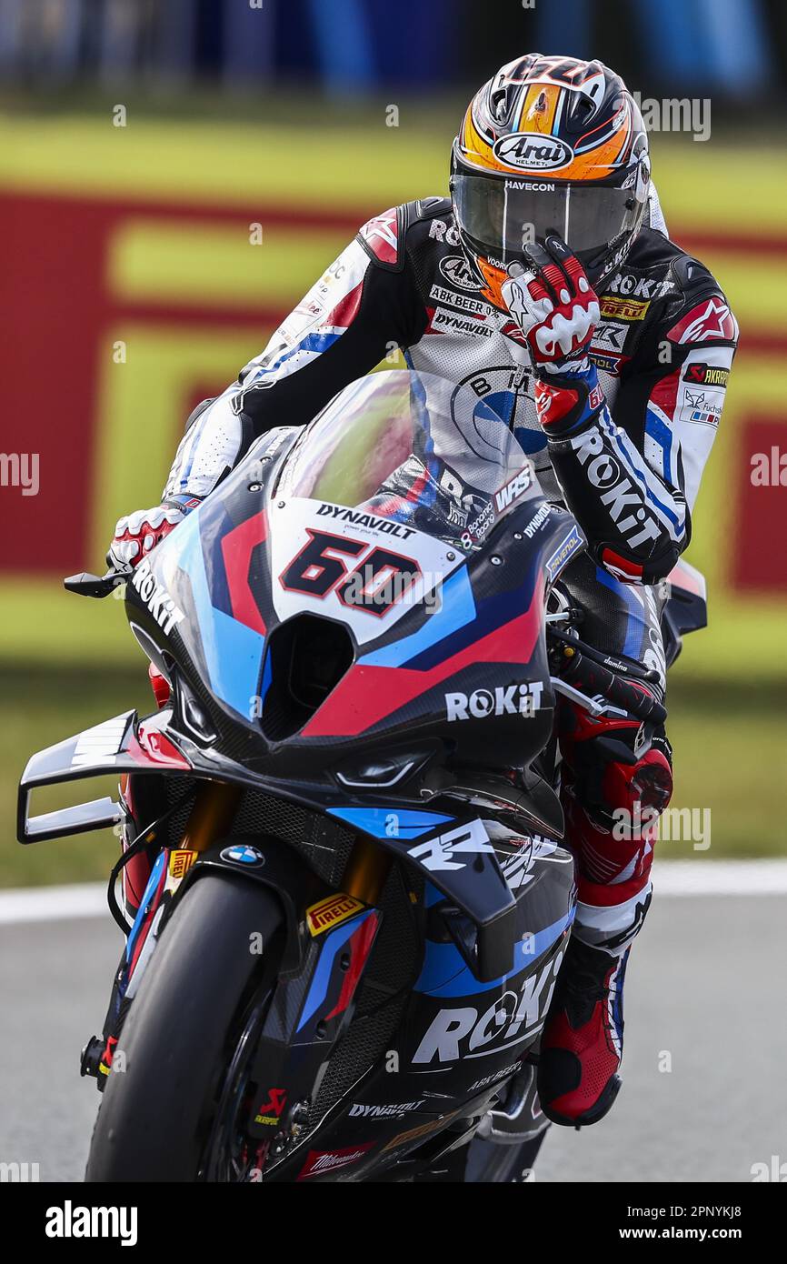 ASSEN - Michael van der Mark (NED) on his BMW during free practice for ...