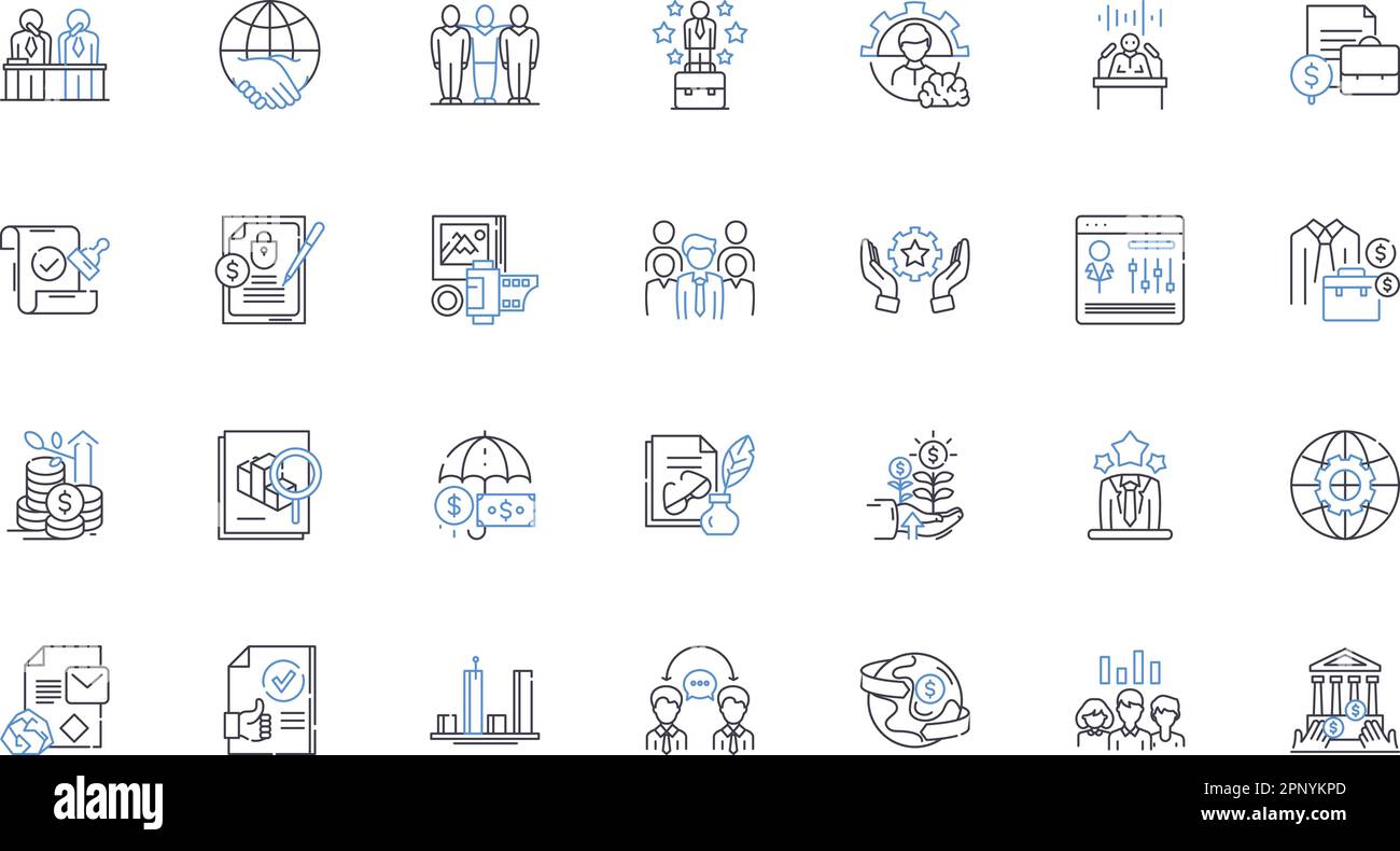 Workforce Line Icons Collection Diversity Efficiency Productivity