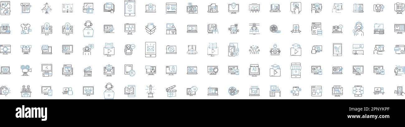 Creative studio line icons collection. Innovative, Artistic ...