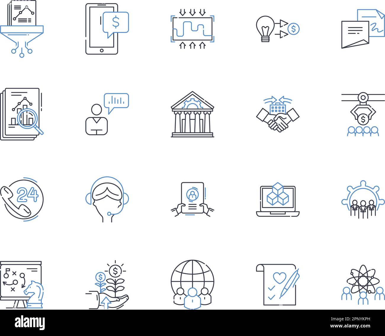 Income returns line icons collection. Dividends, Yield, Gains, Profits ...