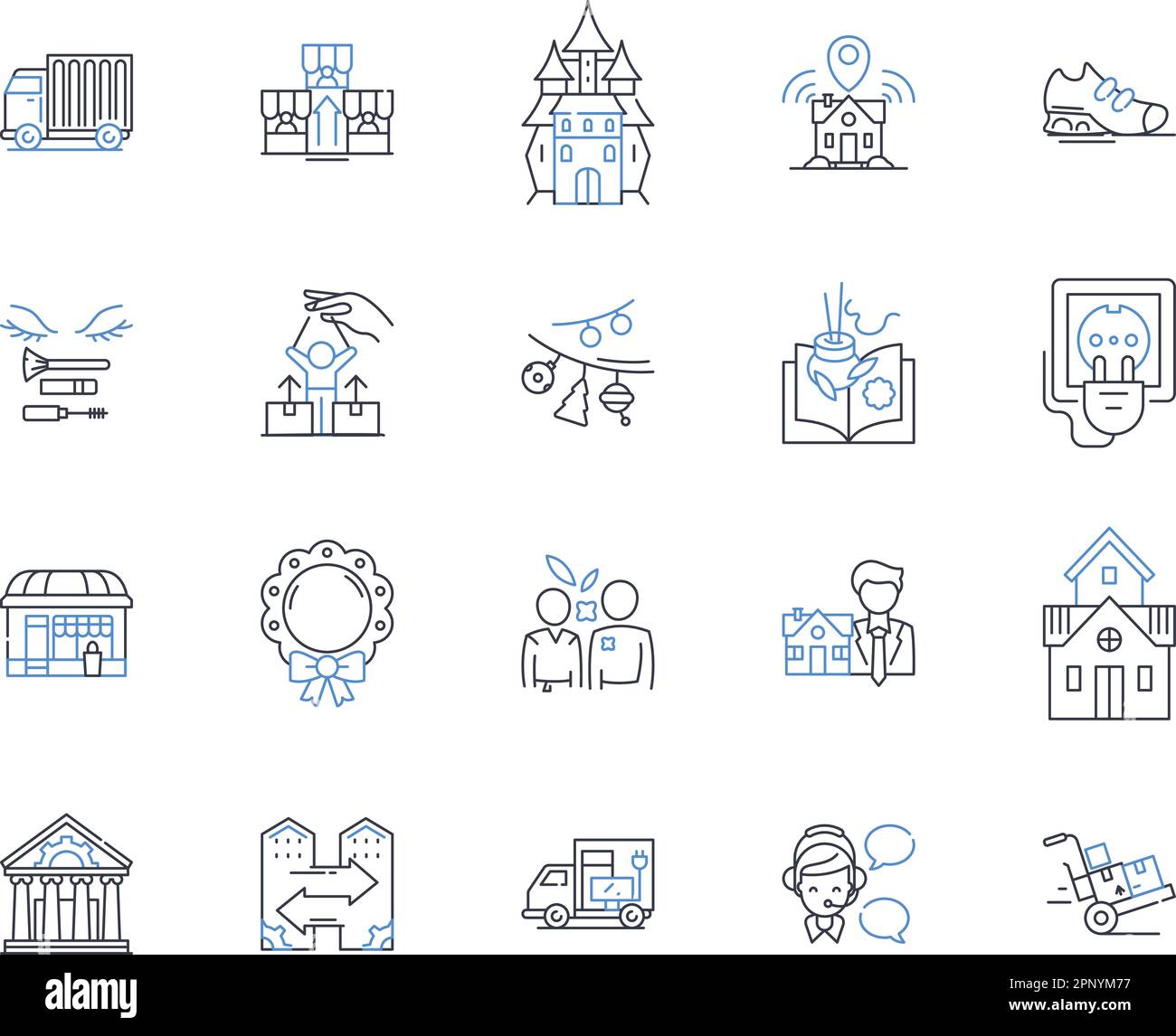 Social clubs line icons collection. Community, Friendship, Nerking, Fun, Inclusion, Unity ...