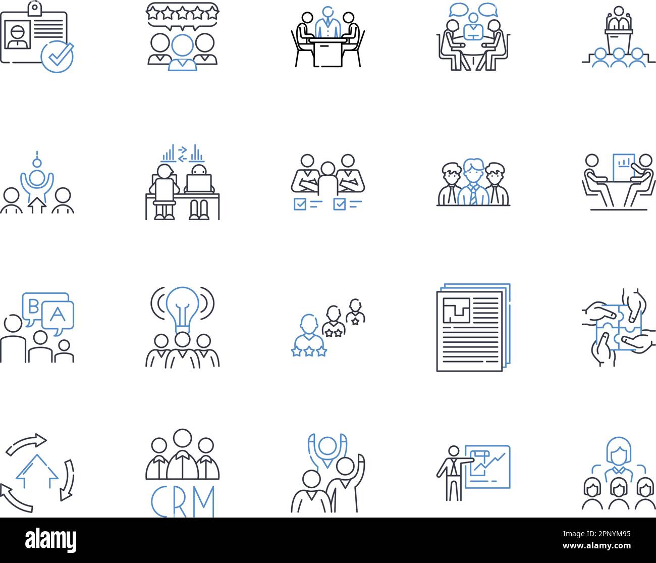 Decision-Making Meeting line icons collection. Choices, Debate ...