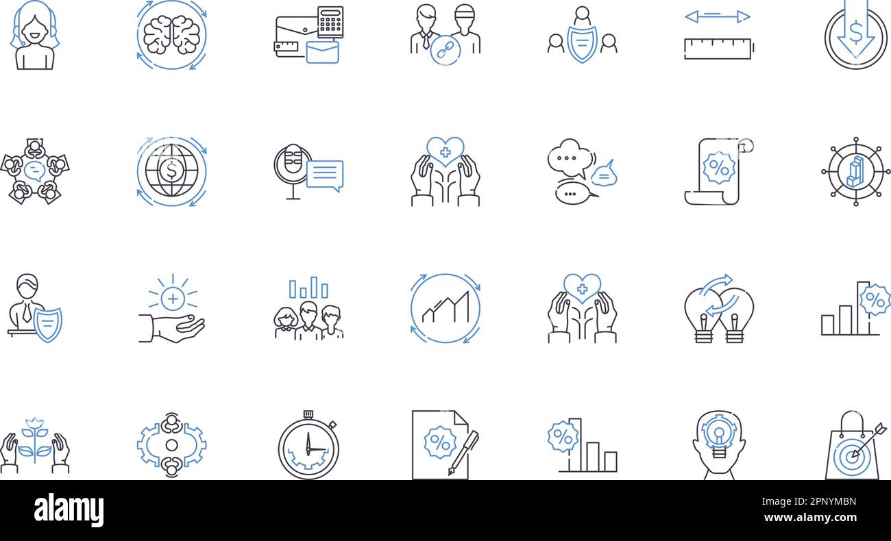 Resource Development Line Icons Collection Extraction Exploration Production Sustainable