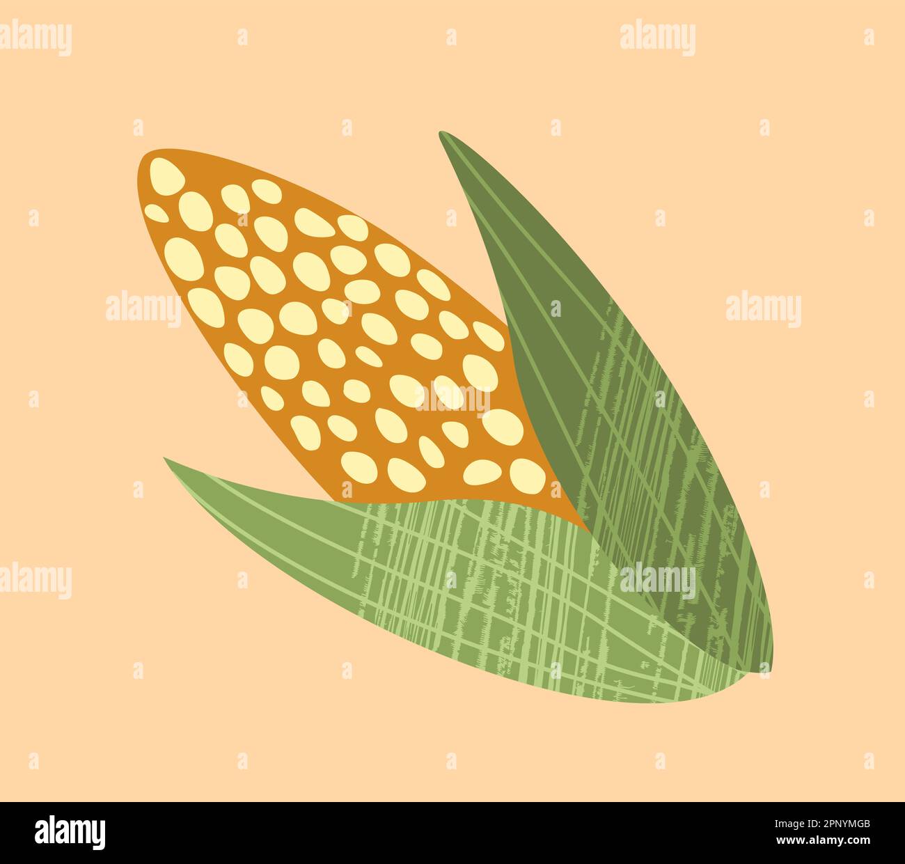 Sticker with ripe corn Stock Vector Image & Art - Alamy