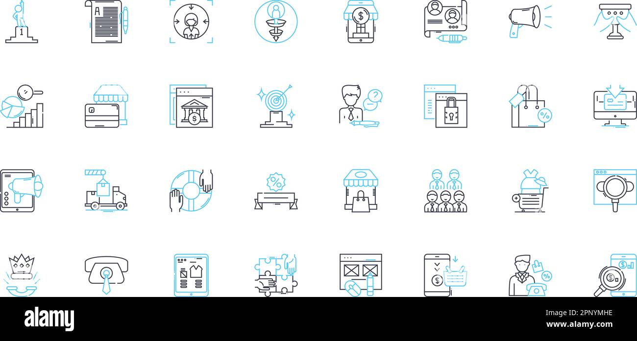 Innovative design linear icons set. Futuristic, Progressive, Avant ...