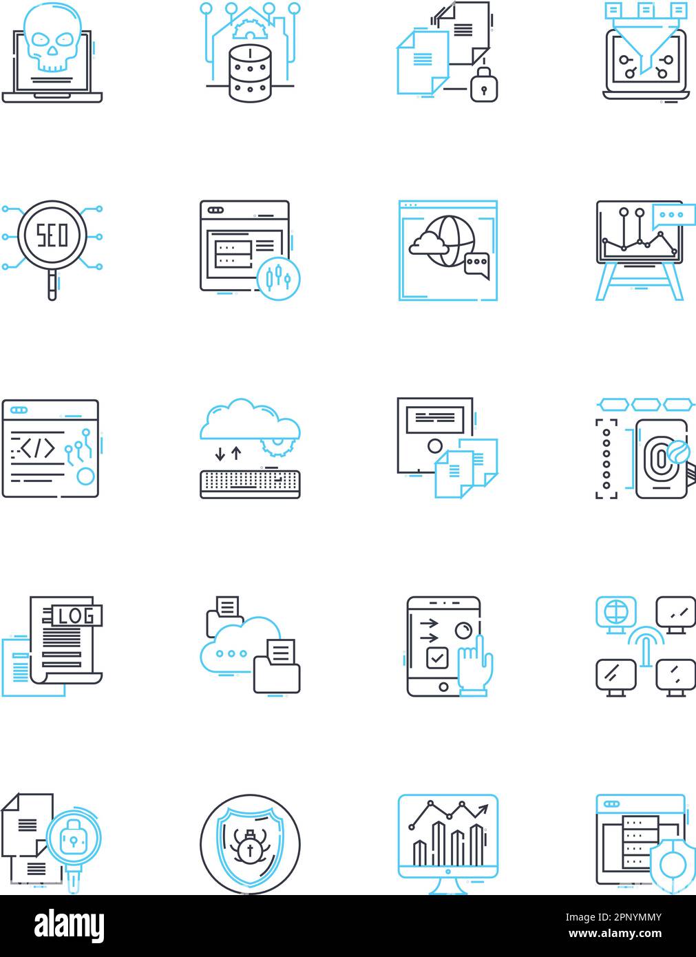 Cash flow management linear icons set. Budgeting, Forecasting, Analysis ... Cash flow management linear icons set. Budgeting, Forecasting, Analysis ...