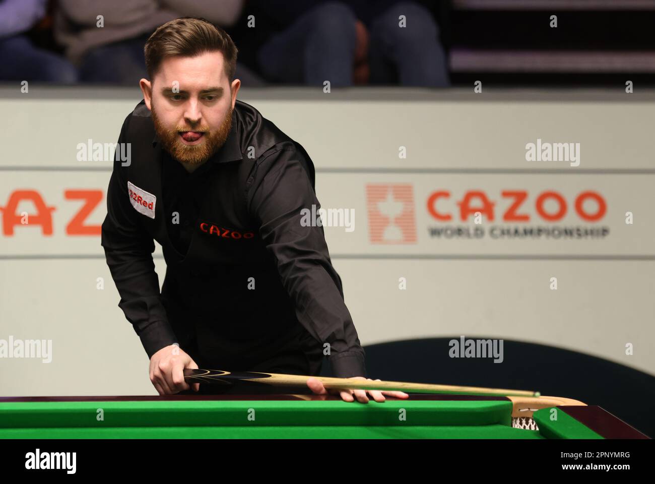 Jak Jones during day seven of the Cazoo World Snooker Championship at ...