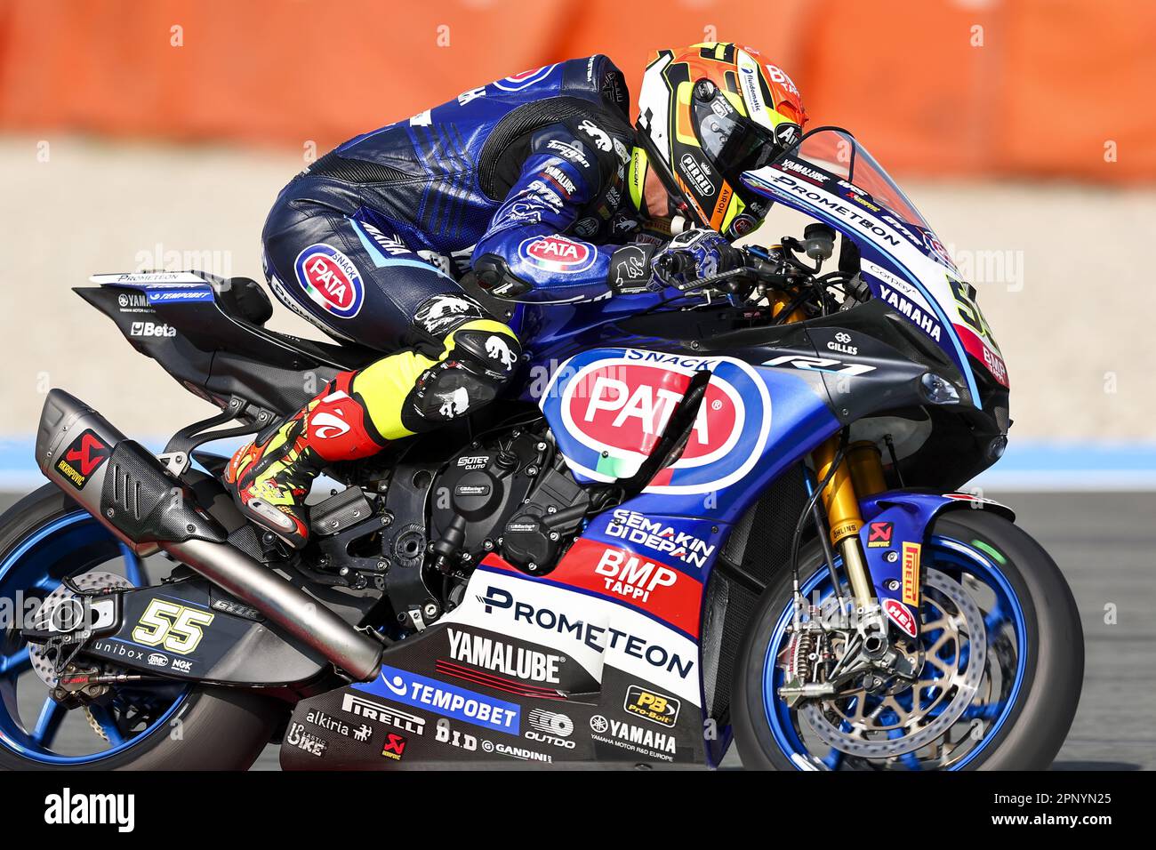 ASSEN - Andrea Locatelli (ITA) on his Yamaha during free practice for ...
