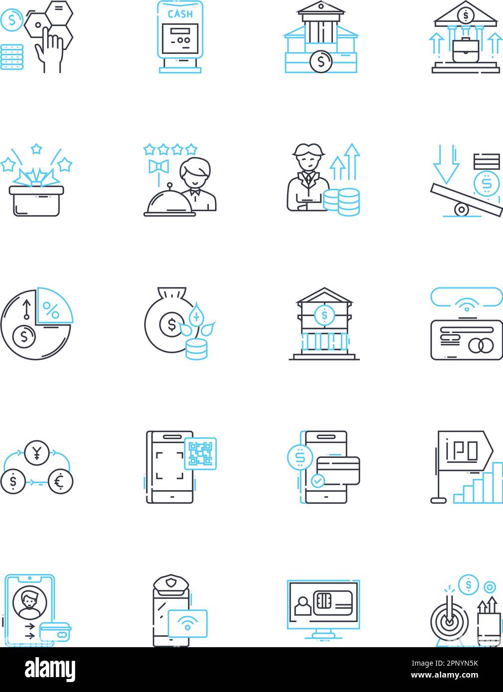 Business Psychology linear icons set. Motivation, Leadership ...