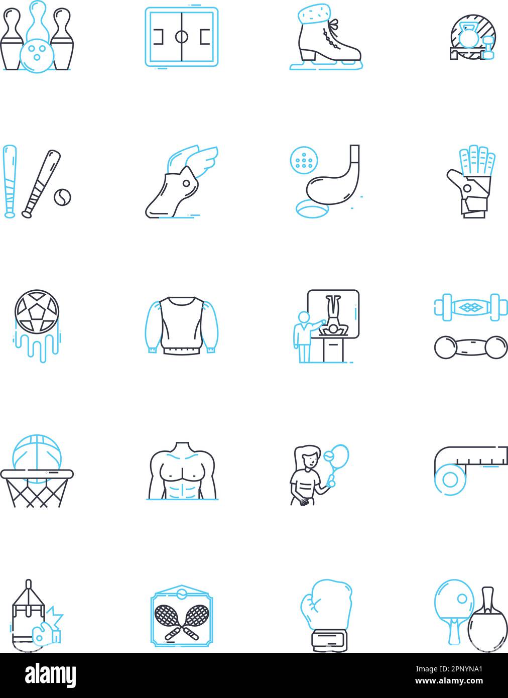 Physical activity linear icons set. Exercise, Fitness, Movement, Cardio ...