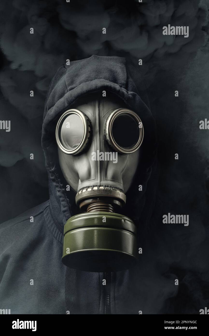 Gas mask smoke background hi-res stock photography and images - Alamy