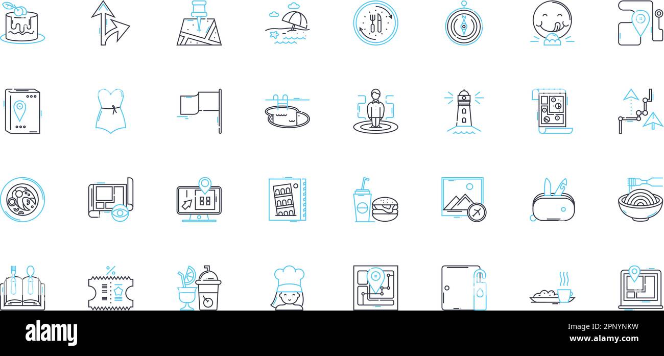 Direction linear icons set. Compass, Navigational, Course, Orientation ... Direction linear icons set. Compass, Navigational, Course, Orientation ...