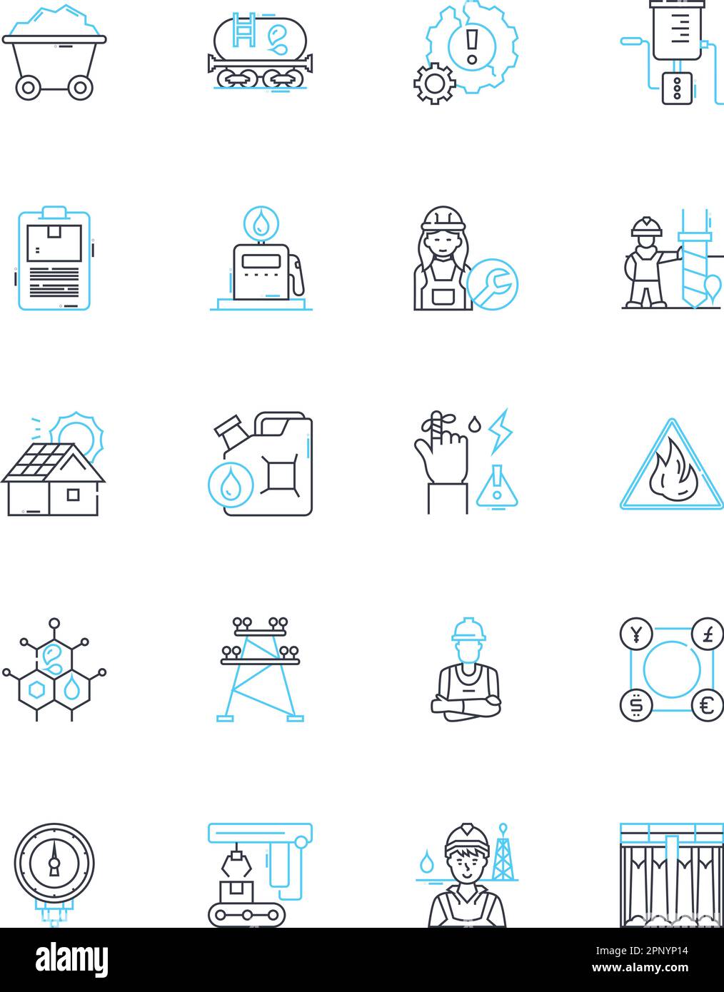 Corporate enterprise linear icons set. Business, Industry, Company ...
