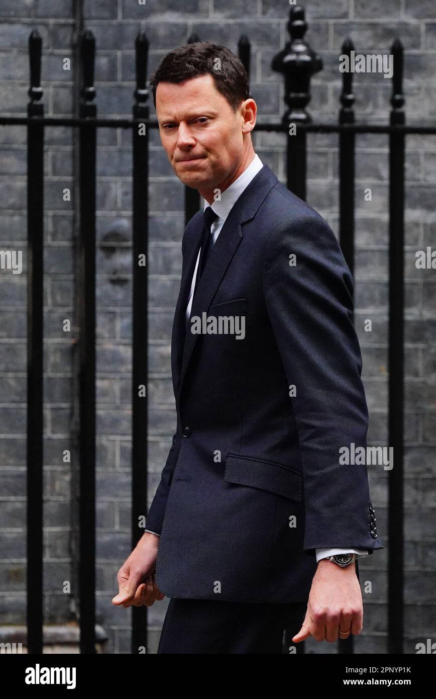 Alex Chalk in Downing Street, London, after Deputy Prime Minister ...