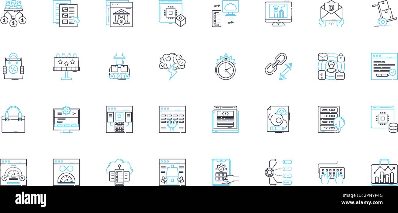 Social partners linear icons set. Collaboration, Alliance, Coopetition ...