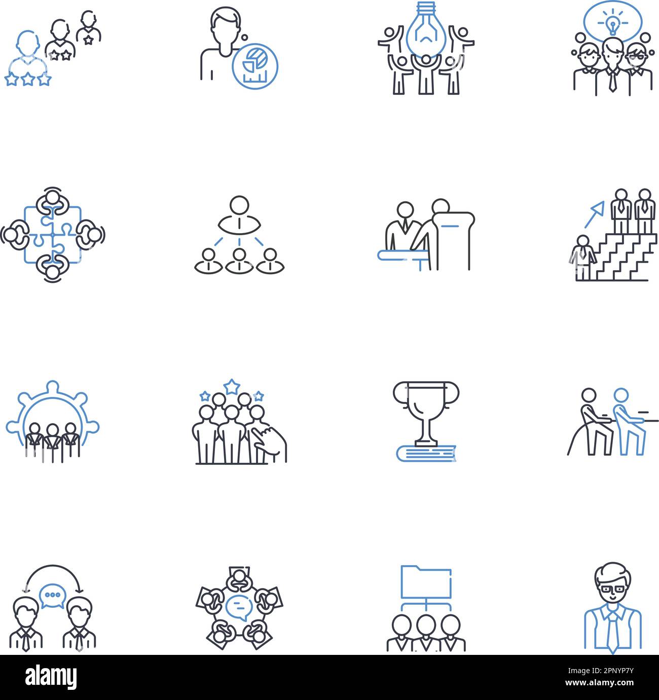 Development team line icons collection. Collaboration, Innovation ... Development team line icons collection. Collaboration, Innovation ...