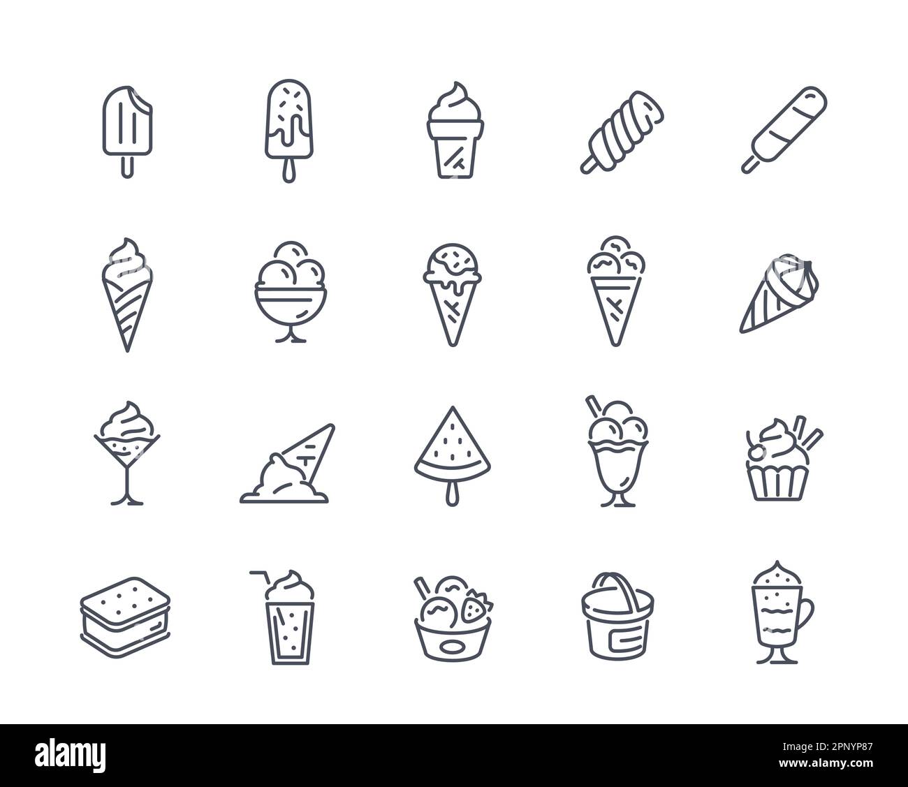 Ice cream icons Stock Vector Image & Art - Alamy