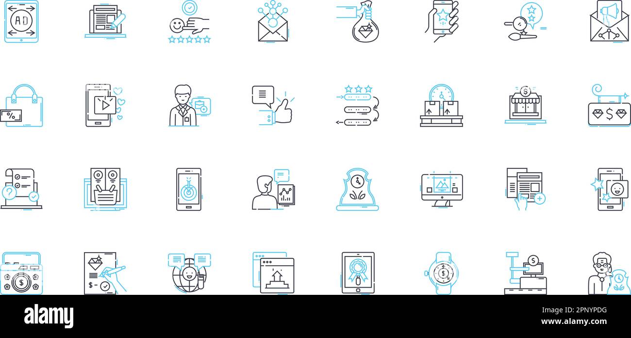 Content media linear icons set. Multimedia, Storytelling, Audio, Video ...