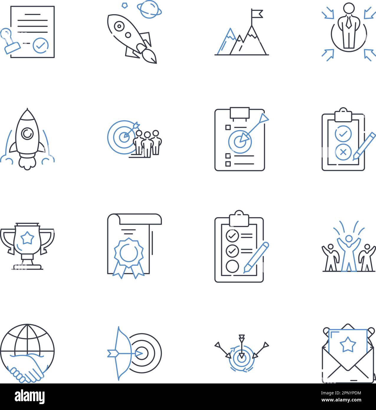 Team-based governance line icons collection. Collaboration, Decision-making, Consensus ...