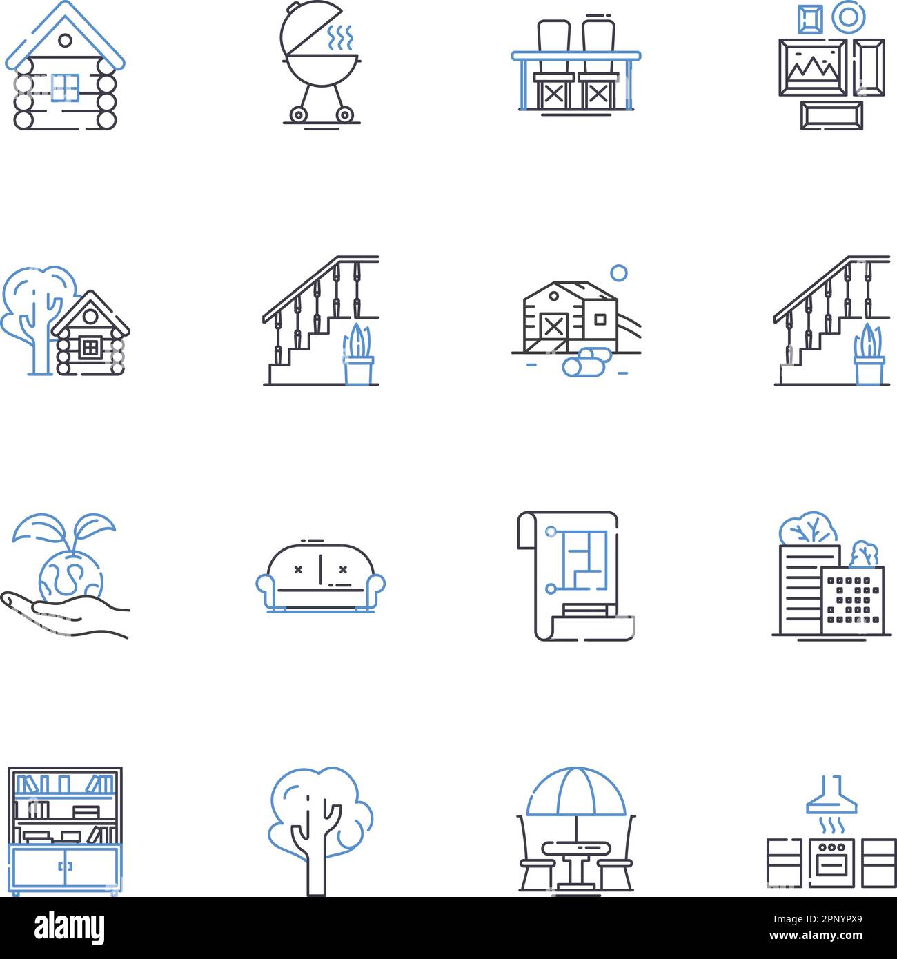 Housesitting line icons collection. Pets, Garden, Security, Trust ...