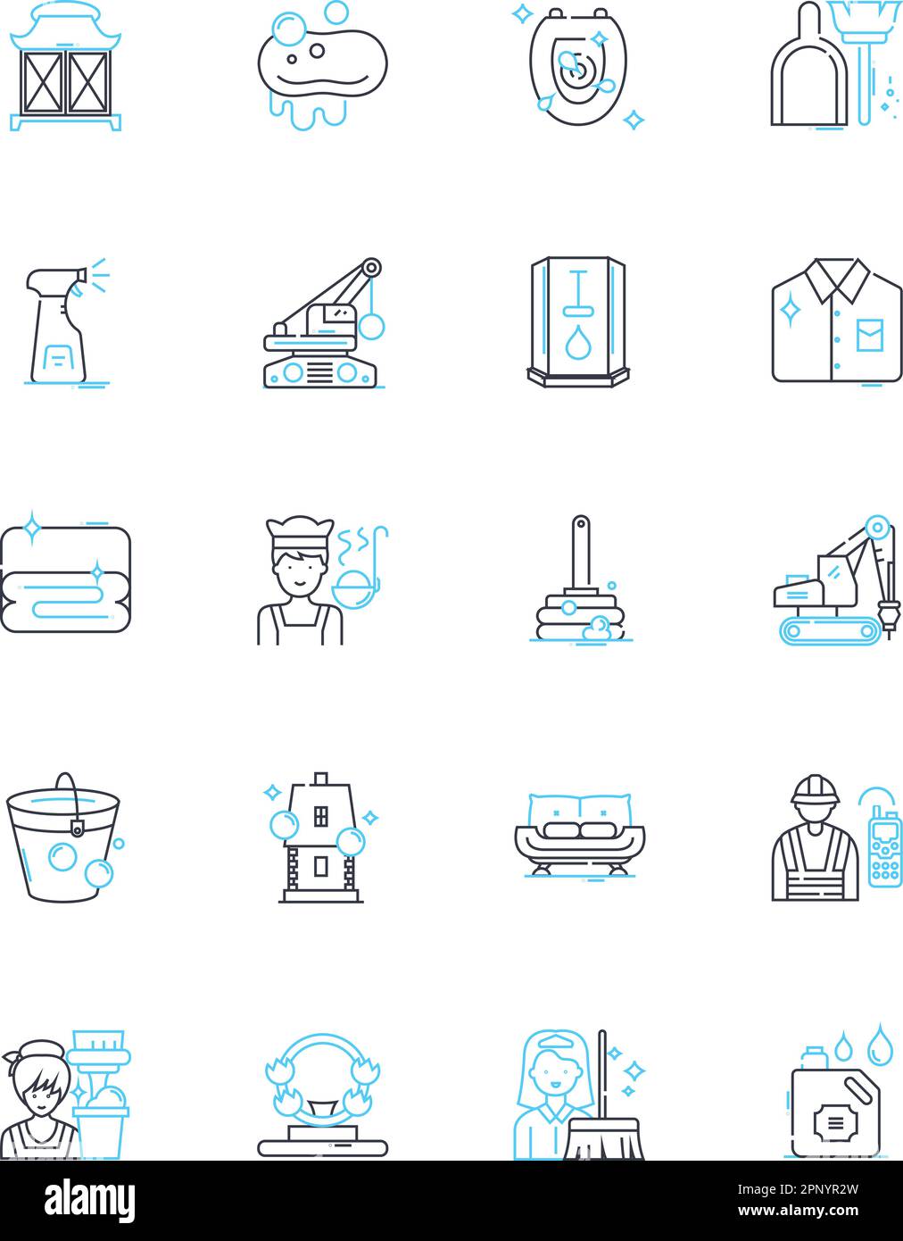 Kitchenware utensils linear icons set. Spoon, Fork, Knife, Ladle ...