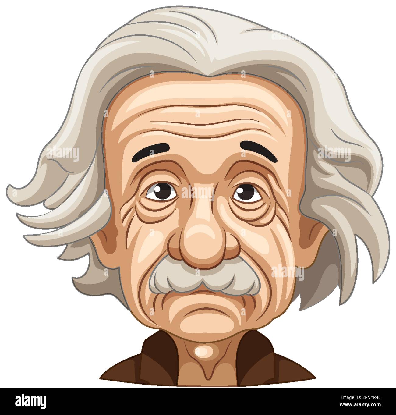 Albert Einstein cartoon portrait illustration Stock Vector Image & Art ...