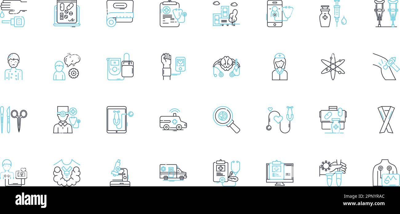 Medical Innovation linear icons set. Breakthroughs, Advancements ... Medical Innovation linear icons set. Breakthroughs, Advancements ...