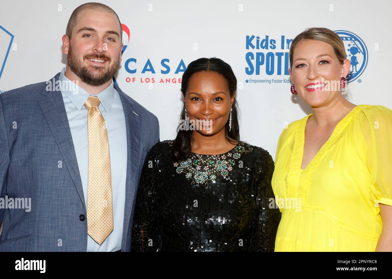 Beverly Hills, Ca. 20th Apr, 2023. Corey Linsley, Charity Chandler-Cole ...