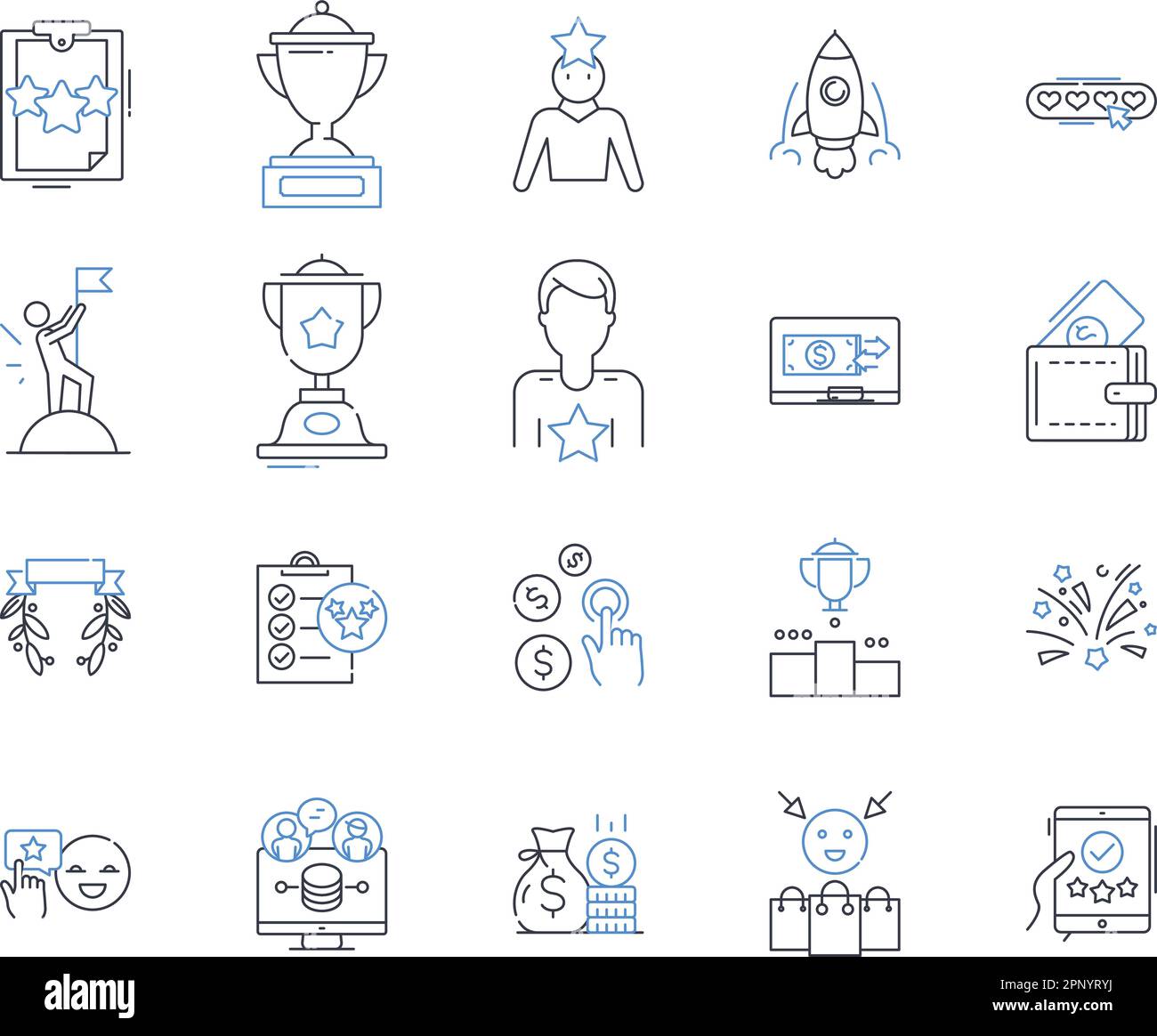 Progress line icons collection. Development, Growth, Improvement ... Progress line icons collection. Development, Growth, Improvement ...
