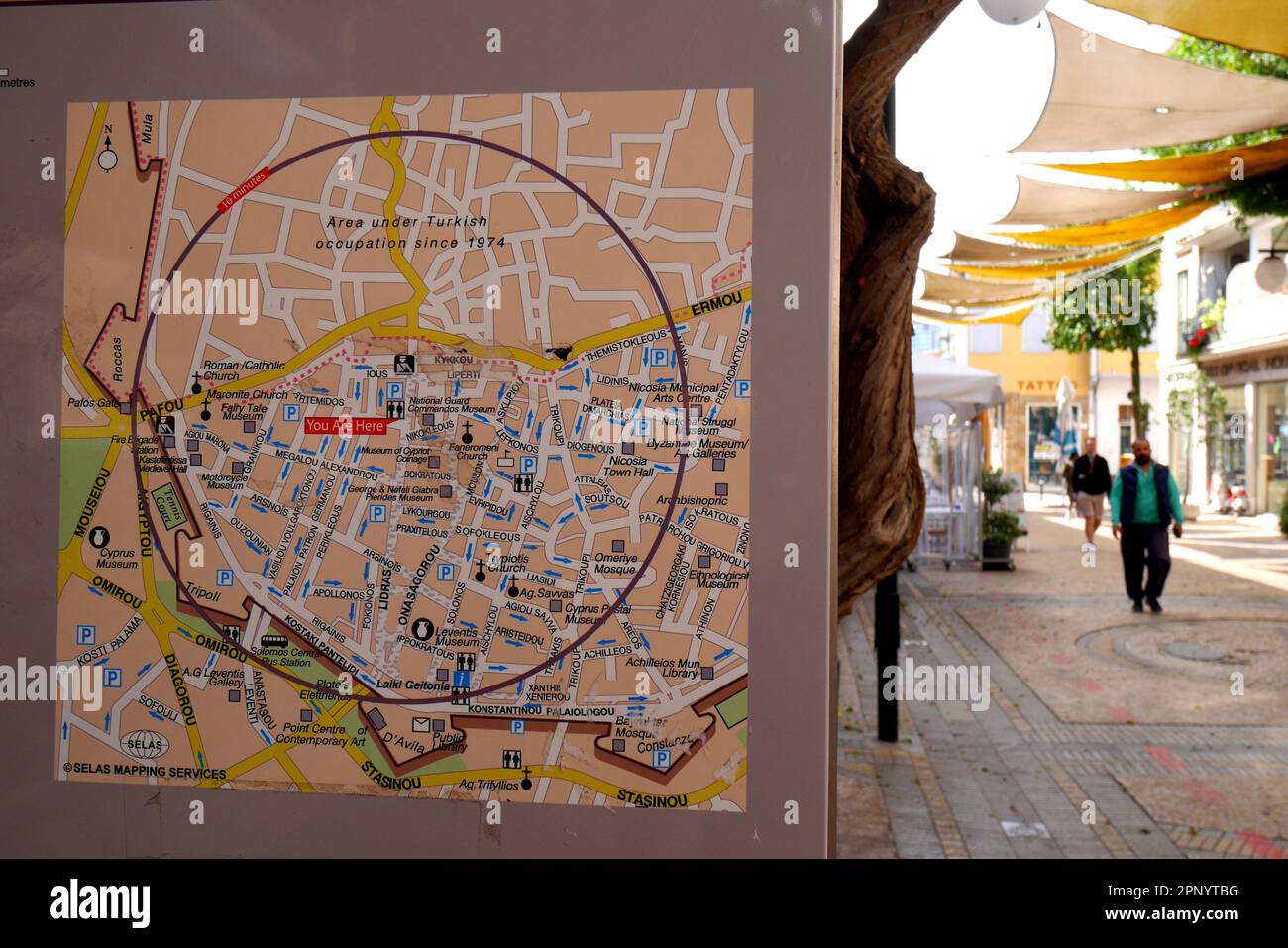 Map of south nicosia hi-res stock photography and images - Alamy