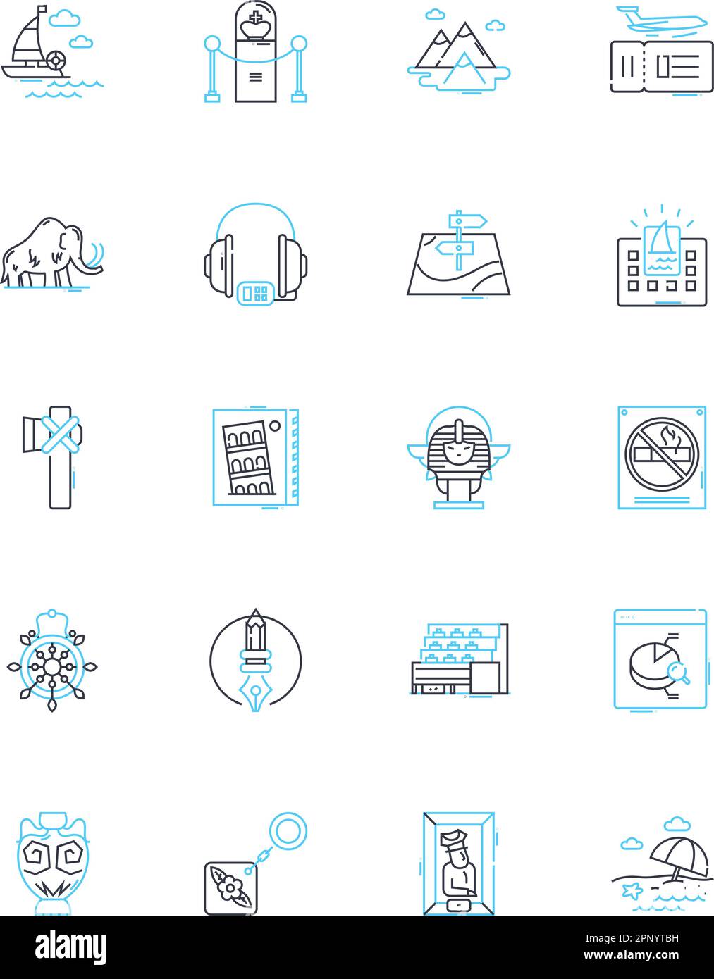 Social gatherings linear icons set. Festivities, Soirees, Gatherings ...