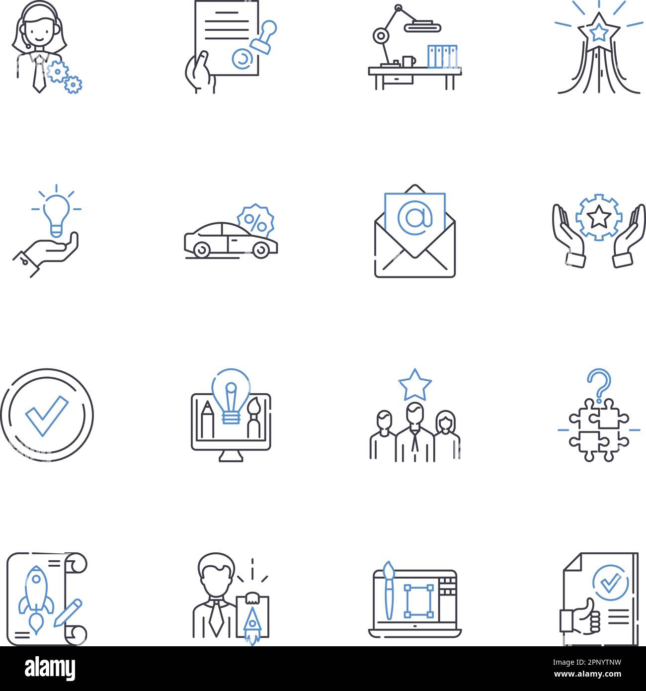 Conversion and action line icons collection. Convert, Engage, React ...