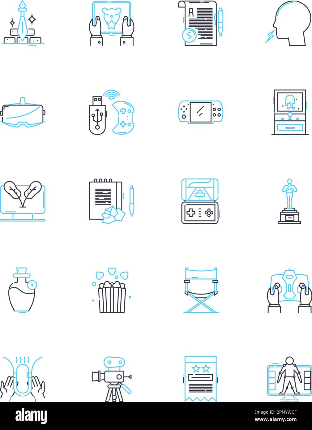 Radio Broadcasting linear icons set. roadcasting, Transmission ...