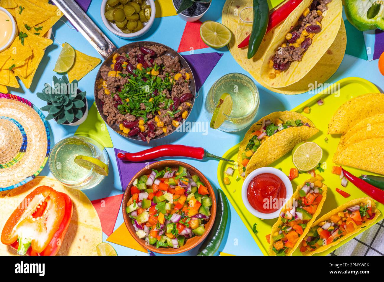 Cinco de mayo party food. Mexican holiday Cinco de mayo traditional ...
