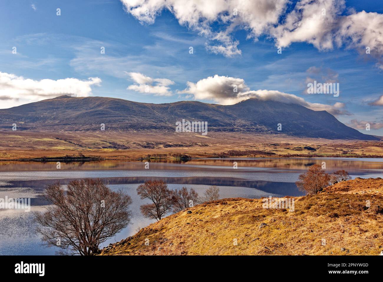 Altnaharra Sutherland Scotland looking over Loch Naver to the cloud ...