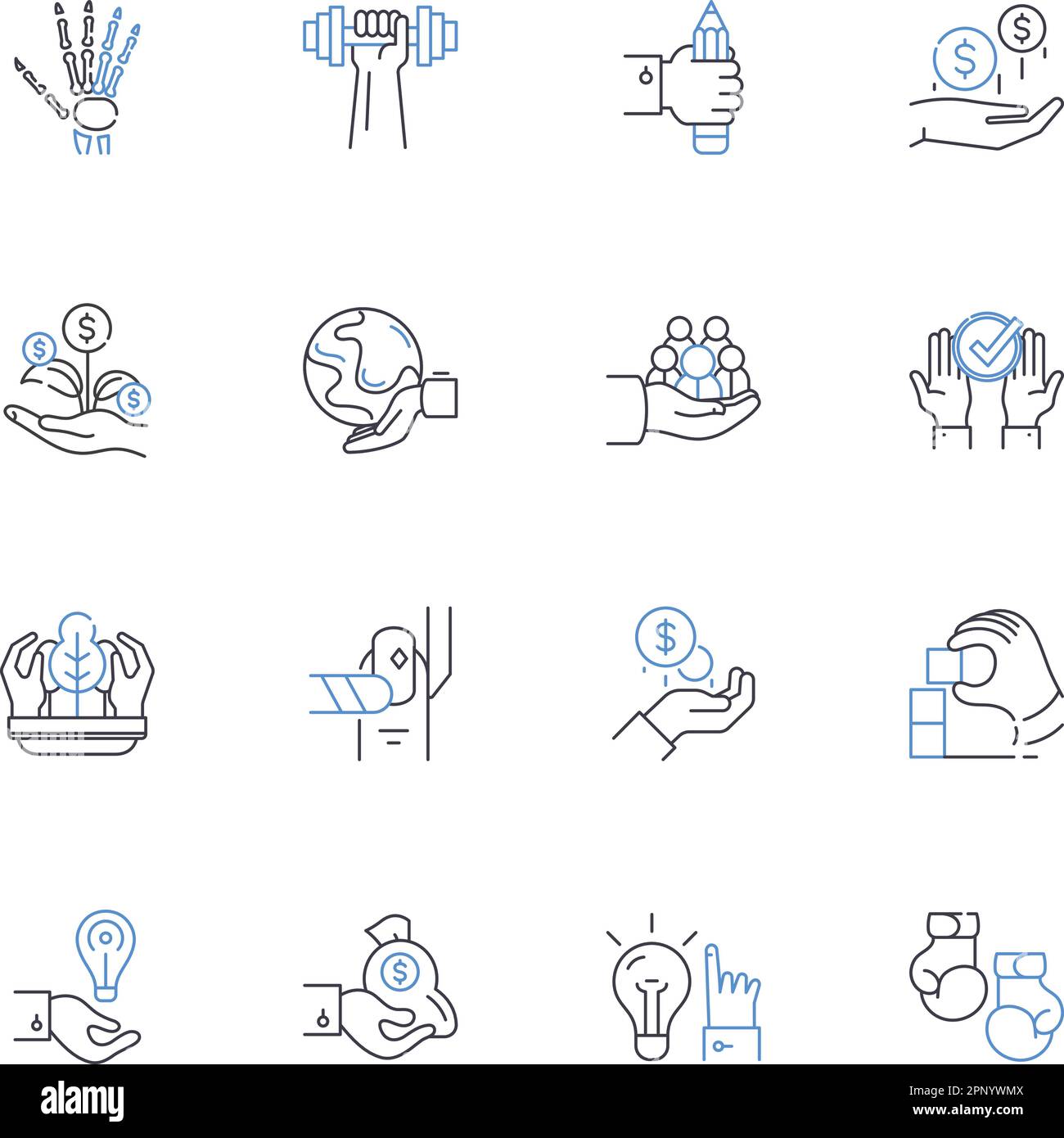 Works line icons collection. Creation, Productivity, Outcome ... Works line icons collection. Creation, Productivity, Outcome ...