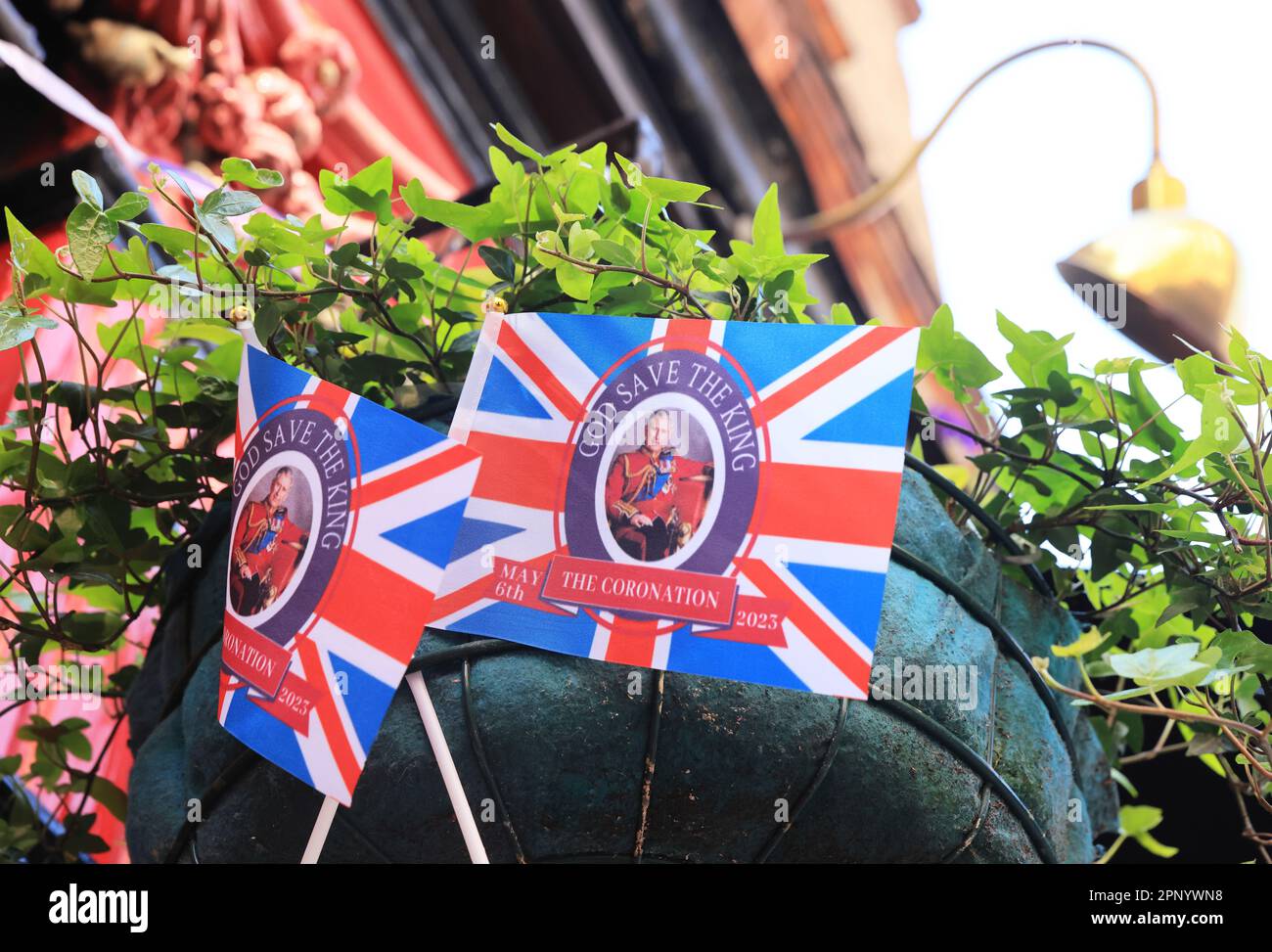 Getting ready for King Charles III's Coronation, the flags and bunting ...
