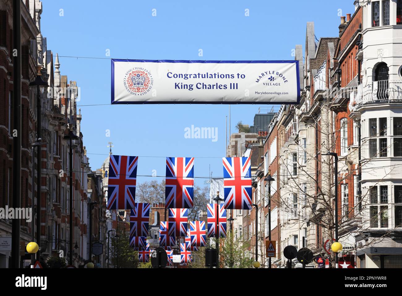 Getting ready for King Charles III's Coronation, the flags and bunting ...