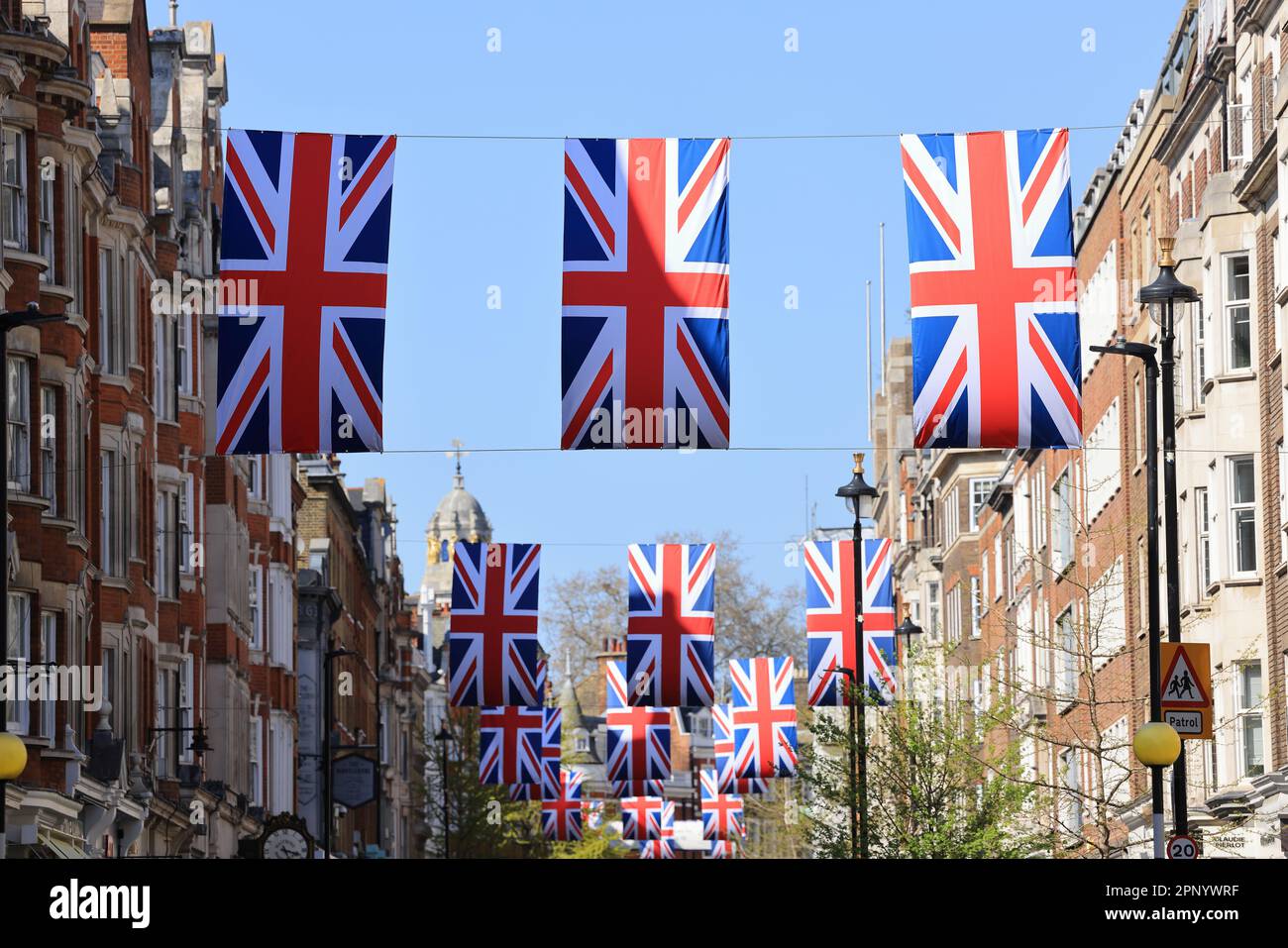 Getting ready for King Charles III's Coronation, the flags and bunting ...