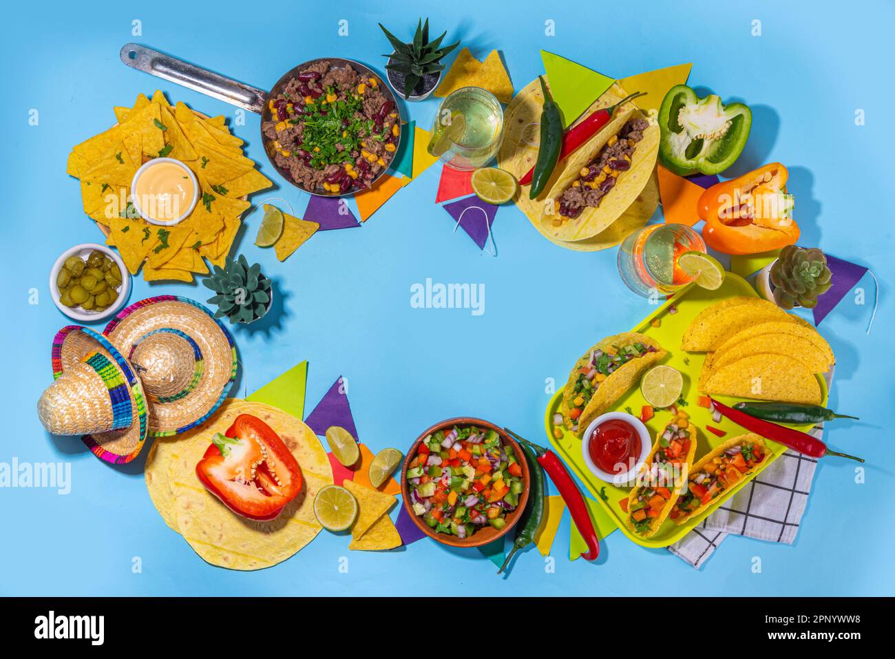 Cinco de mayo party food. Mexican holiday Cinco de mayo traditional ...