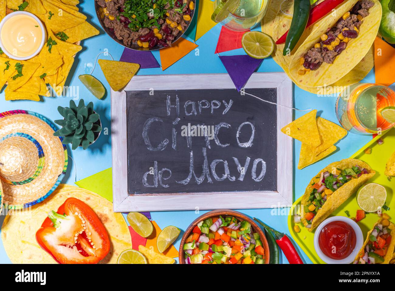 Cinco de mayo party food. Mexican holiday Cinco de mayo traditional ...