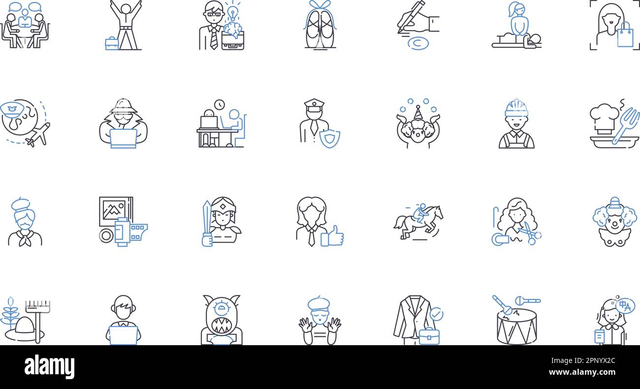 Livelihoods line icons collection. Employment, Income, Jobs, Careers ...