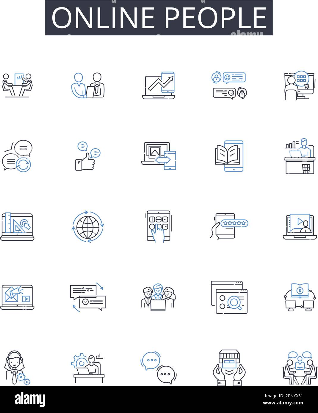 Online people line icons collection. Wilderness, Adventure, Scenic ...