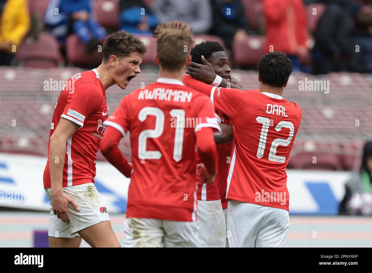 Geneva, Switzerland, 21st April 2023. Ernest Poku of AZ Alkmaar ...