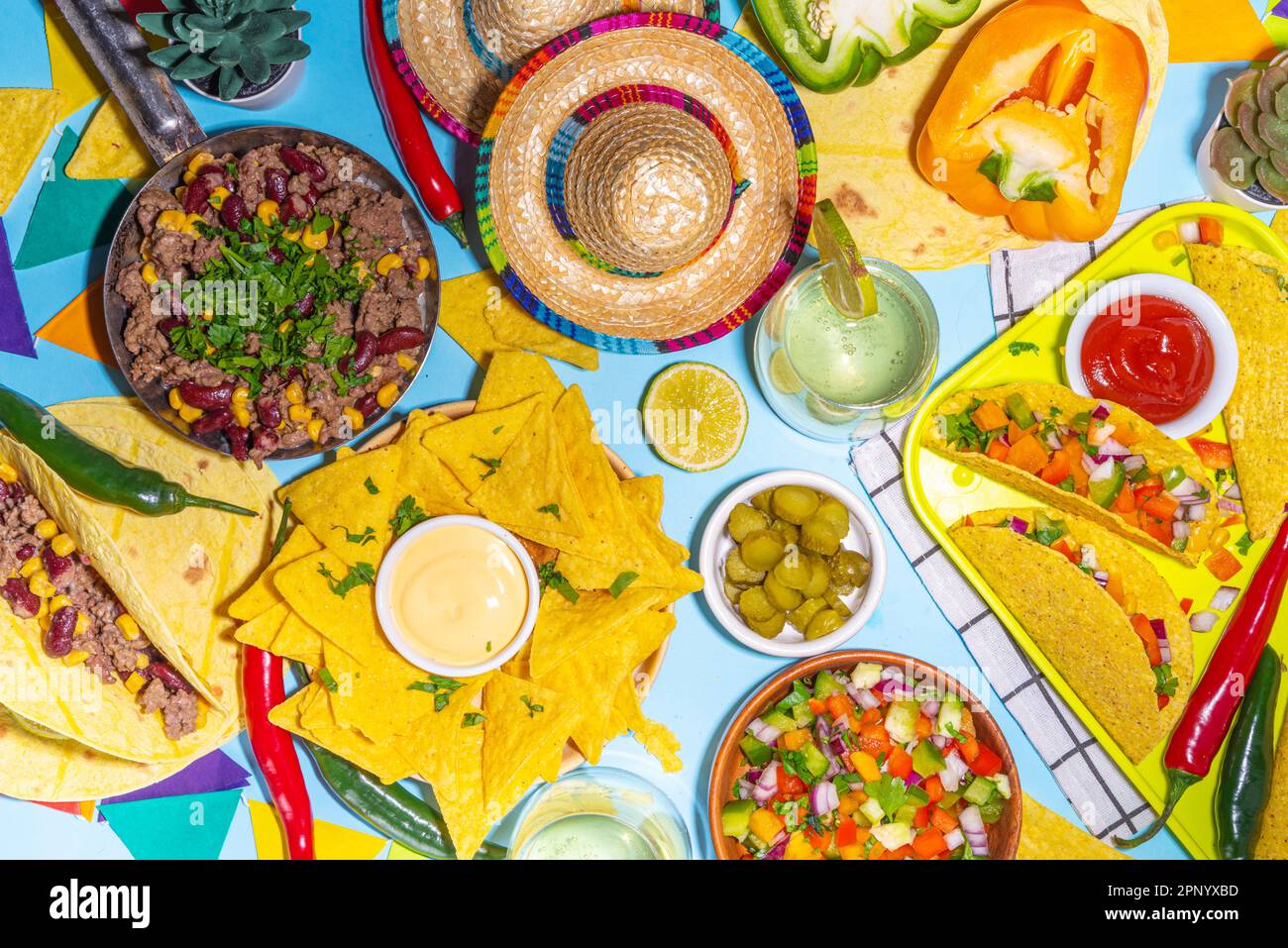 Cinco de mayo party food. Mexican holiday Cinco de mayo traditional ...