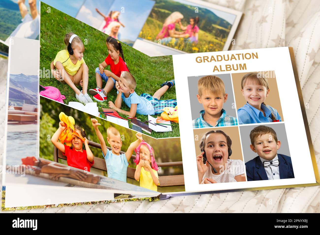 graduation album, photo book, image stories Stock Photo - Alamy