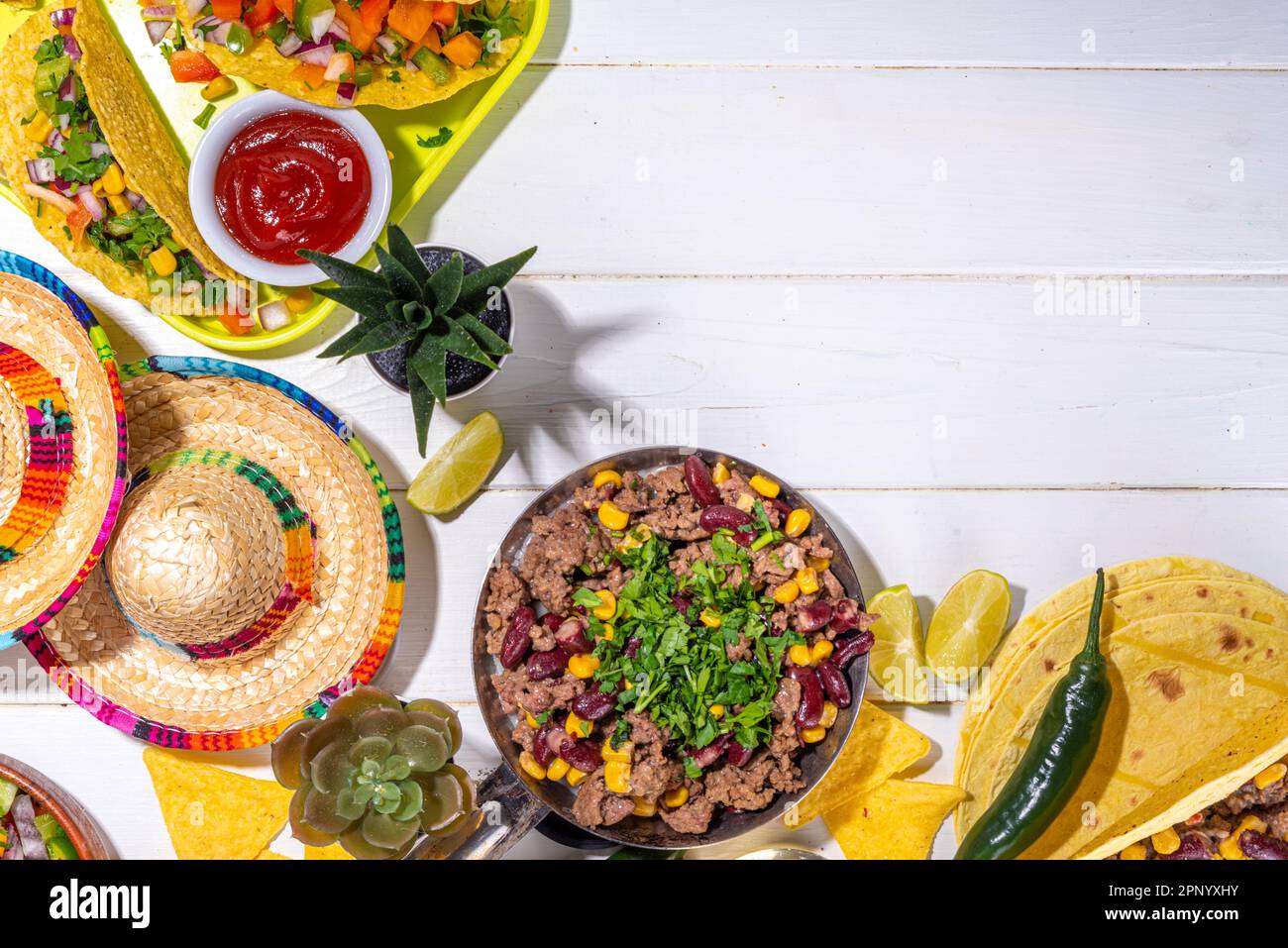 Cinco de mayo party food. Mexican holiday Cinco de mayo traditional ...